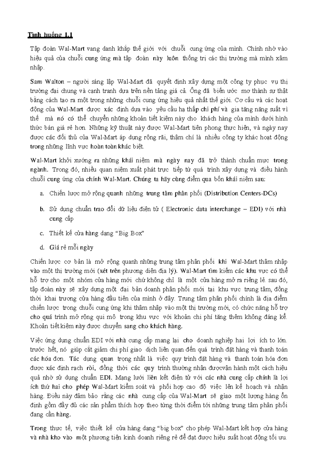 Case-study Walmart - GOOD - Tình huống 1. Tập đoàn Wal-Mart vang danh ...