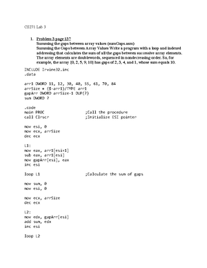 Marie Examples - Example 1: ORG 100 / Example 4. Load Addr /Load address of first number to be ...