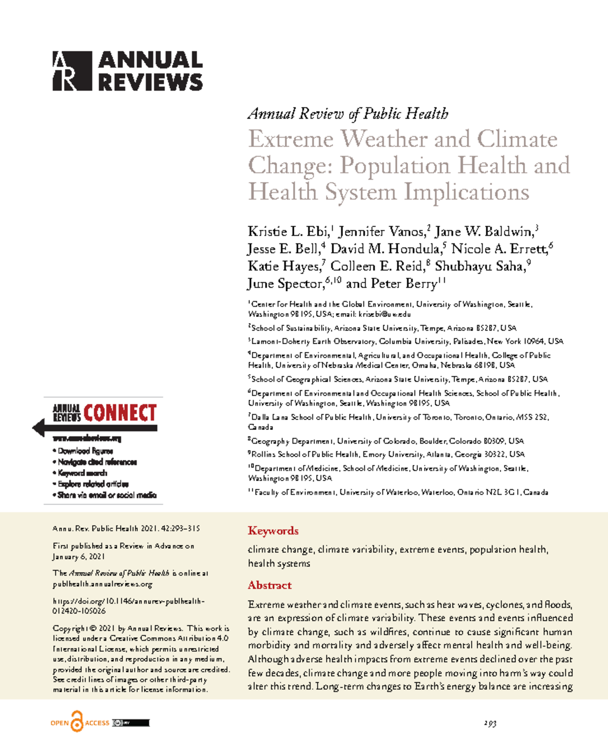 Ebi(2021) - hjhjhj - Annual Review of Public Health Extreme Weather and ...