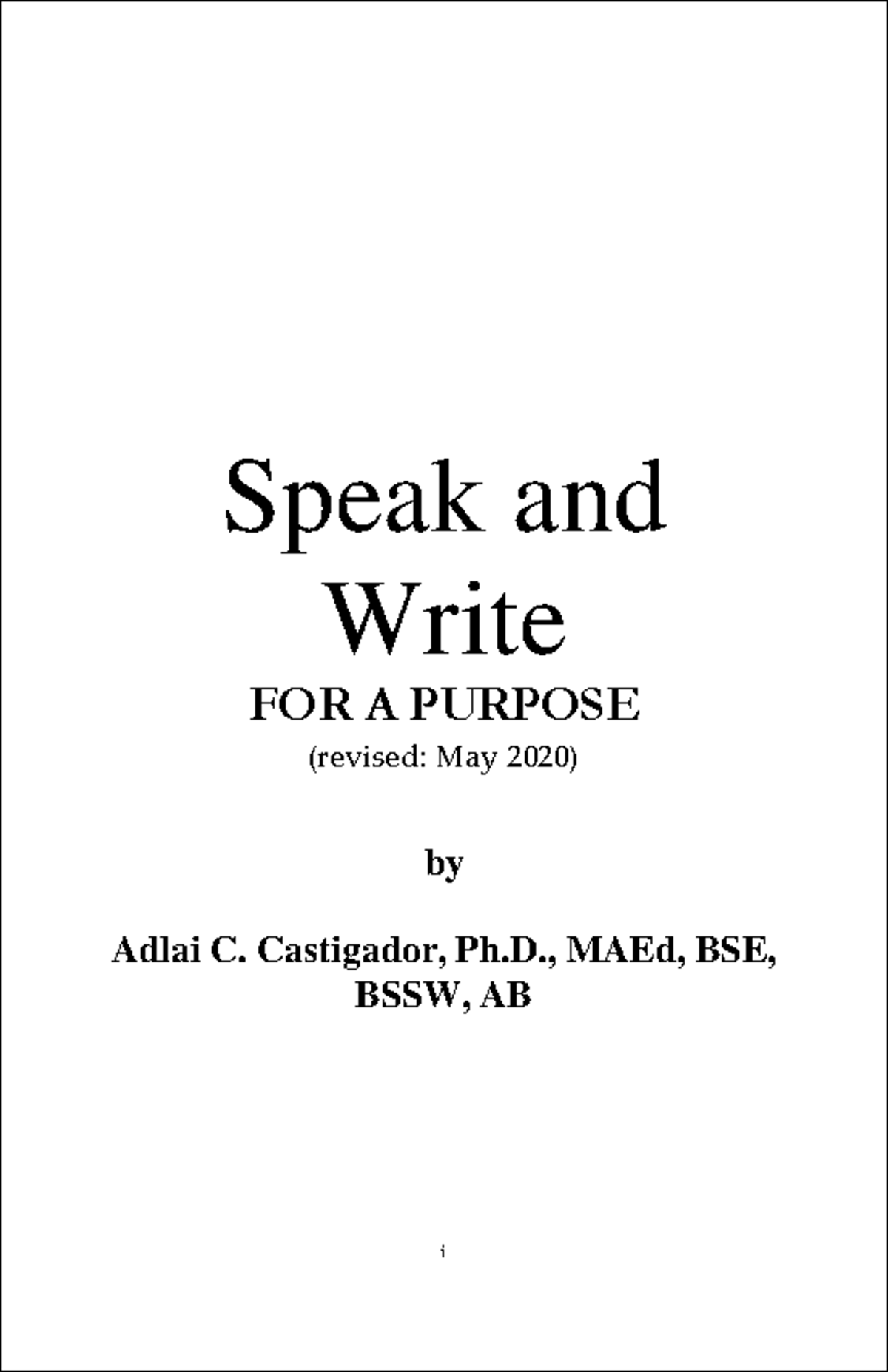 Concept Map 0 - PurCom Notes - i Speak and Write FOR A PURPOSE (revised ...