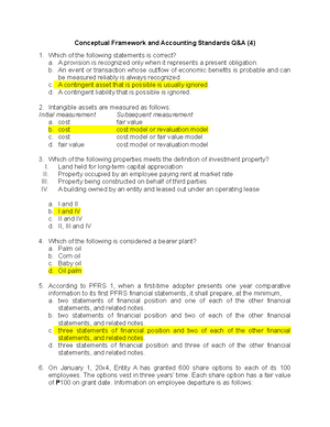 QUIZ PFRS 2 Share- Based Payments - P a g e | 1 PFRS 2 Share-based ...
