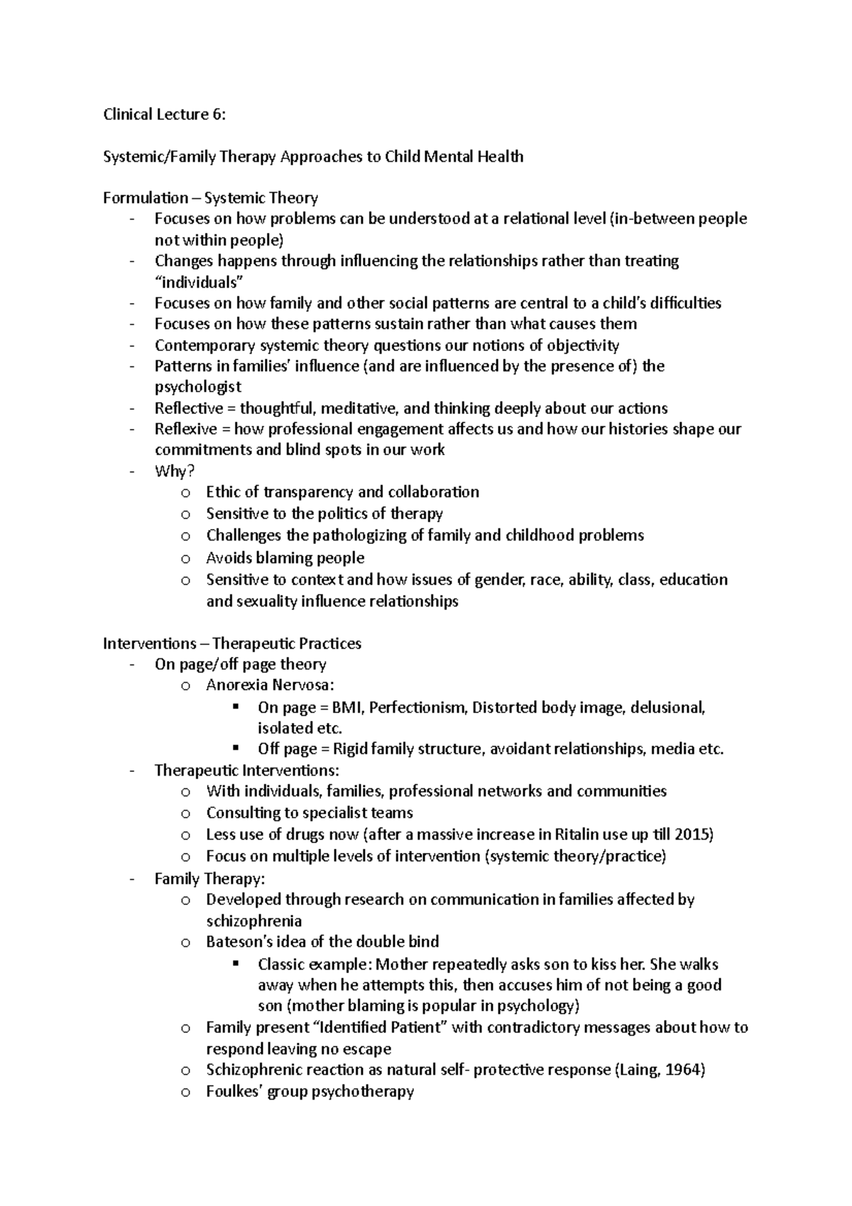 Clinical Lecture 6 - Prof Samantha Cartwright-Hatton - Clinical Lecture ...
