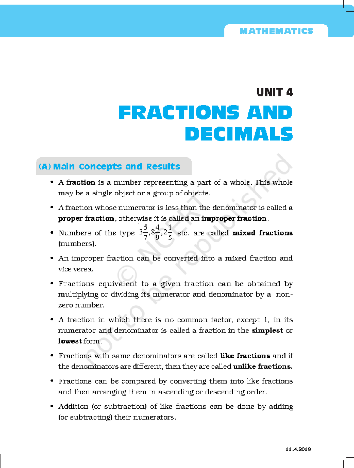 Fraction formula - • A - Studocu