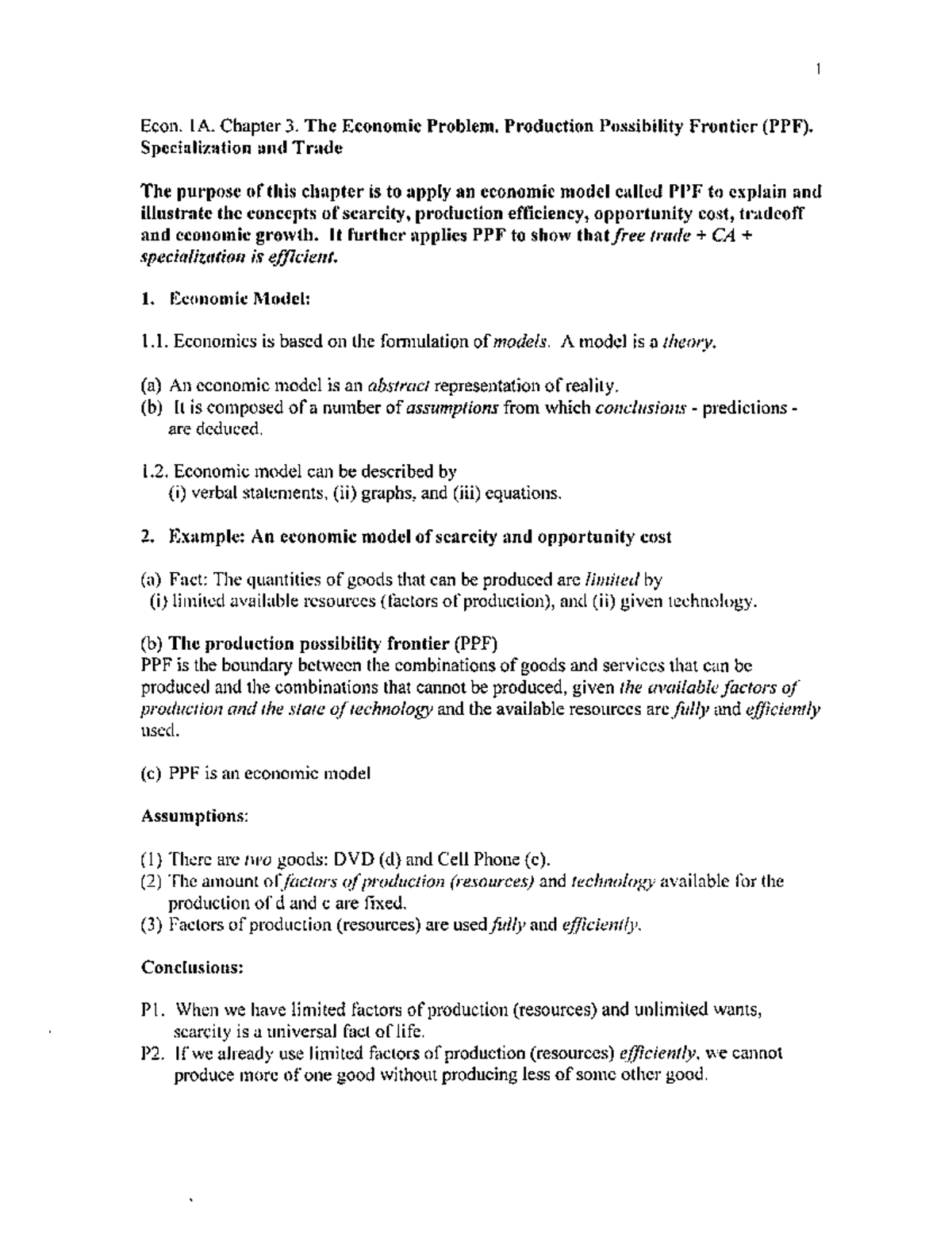 A3 - Lecture notes for economics - ECO 101 - Studocu