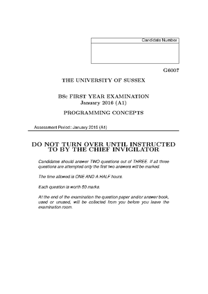 Worksheet 5-ans - Programming Concepts Worksheet 5 Consider a ...