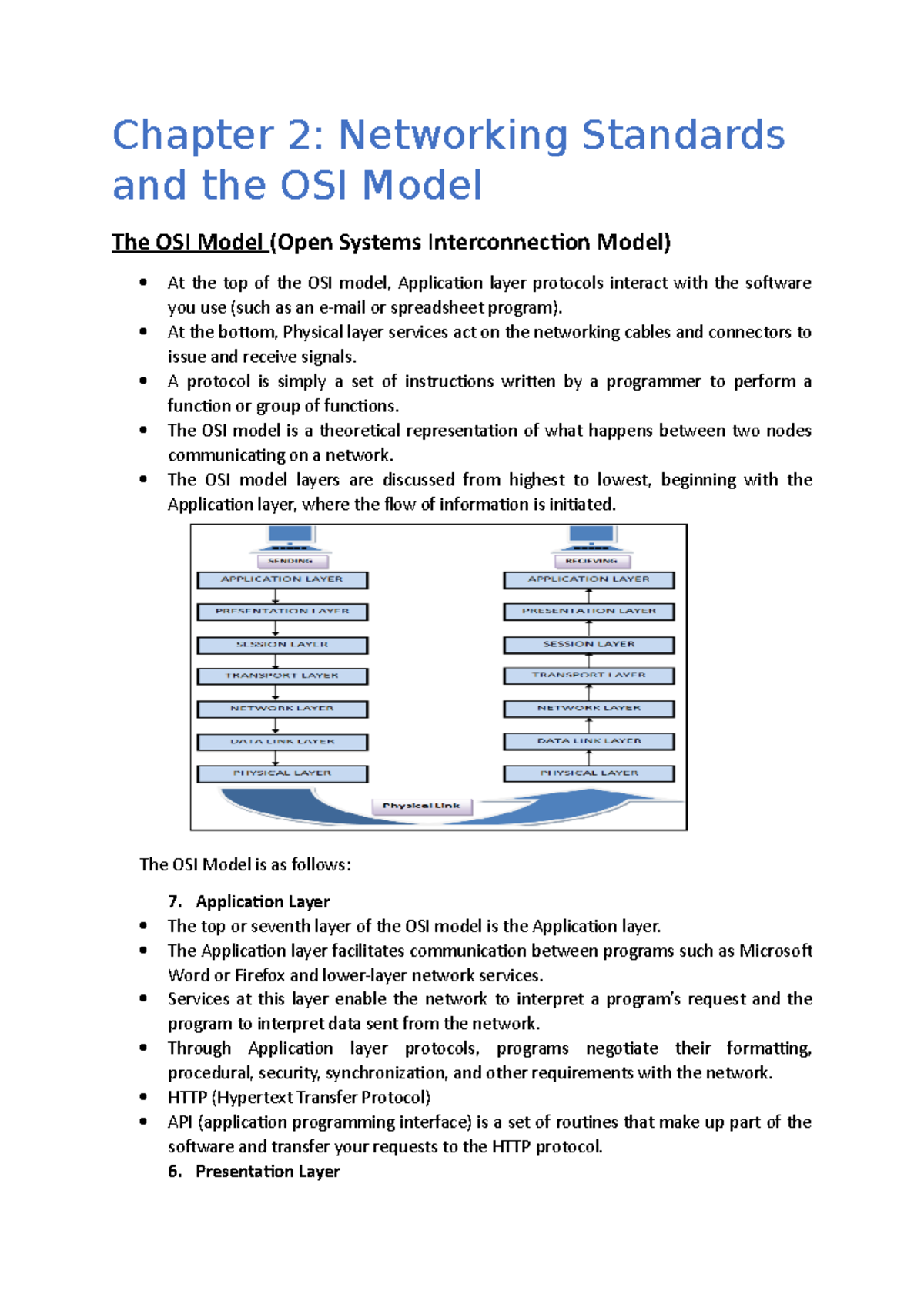 Prescribed Textbook Chapter 1 notes - Chapter 2: Networking Standards ...