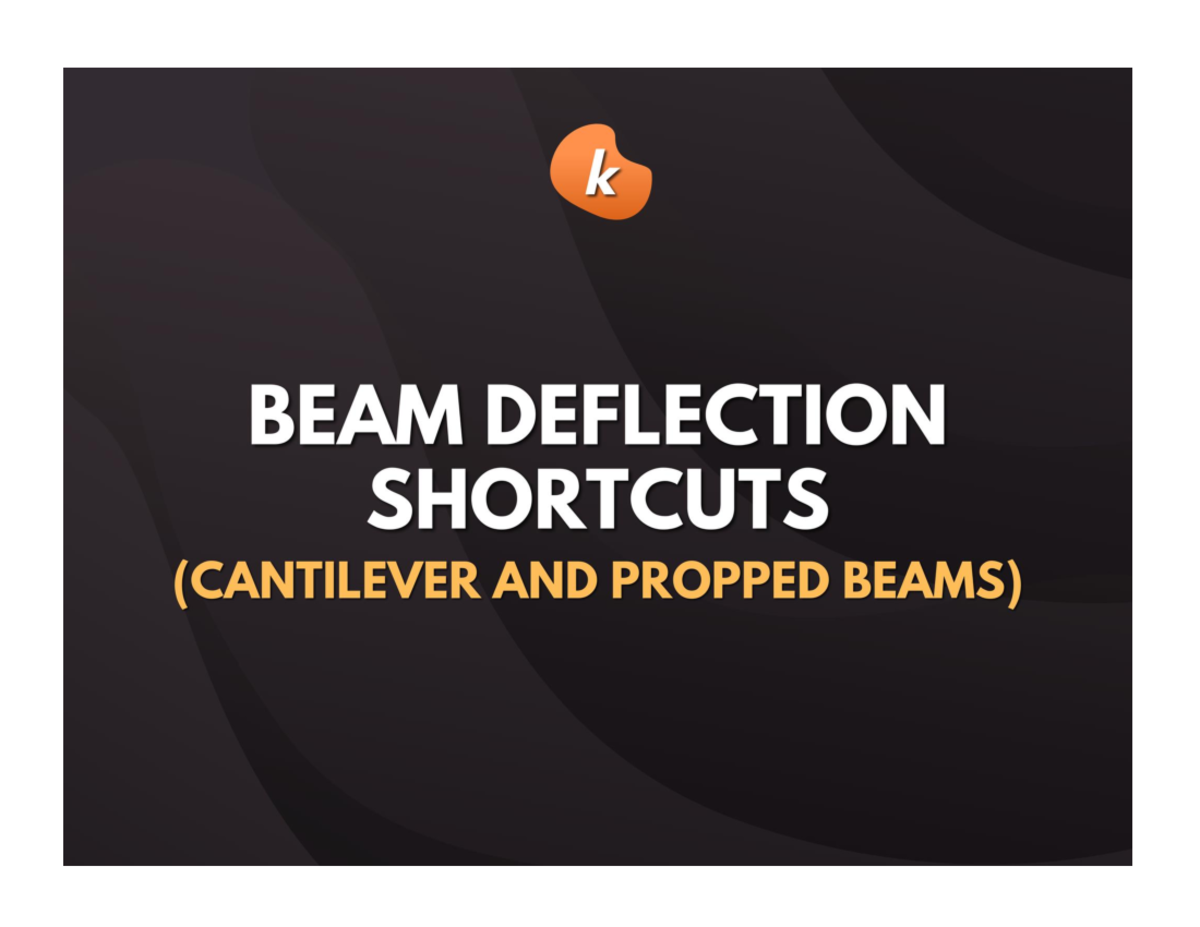 Cantilever & Propped Beams Formulas (Deflection) - Civil Engineering ...