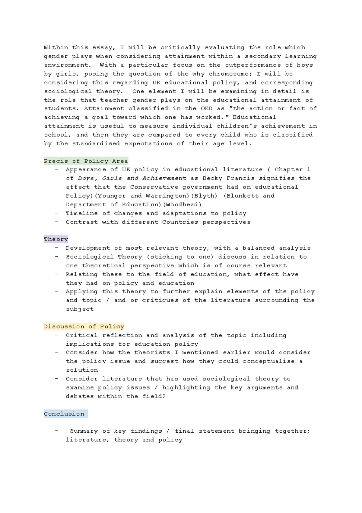 Formative Writting Task 1a - Within this essay, I will be critically ...