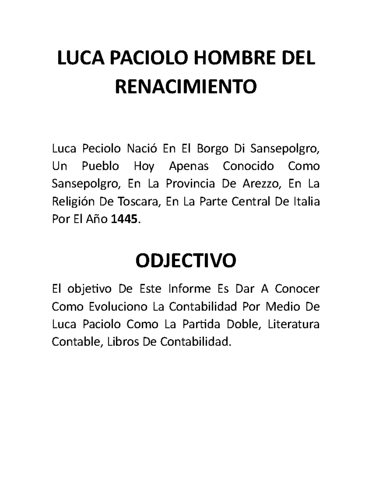 LUCA Paciolo Hombre DEL Renacimiento - LUCA PACIOLO HOMBRE DEL ...