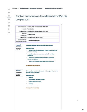 Modalidad de exámenes Semana 2 Revisión del intento - Factor humano - UTEL - Studocu