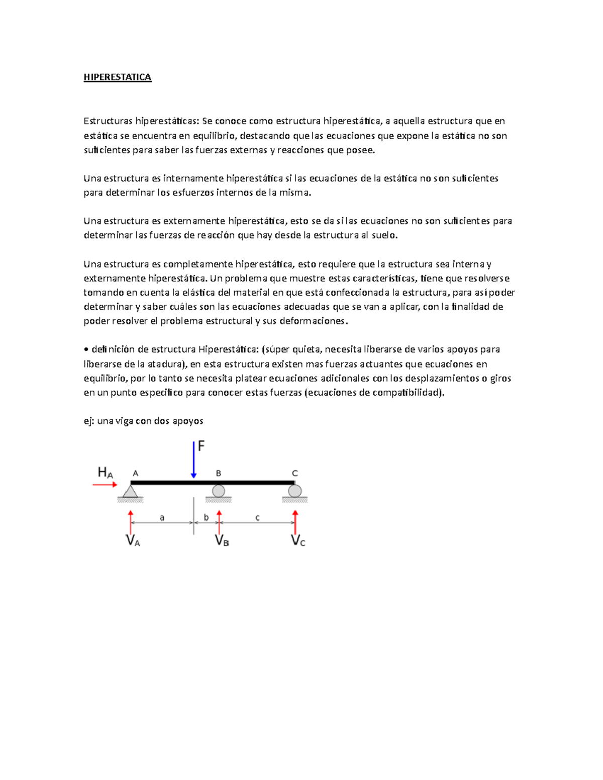 matematicas estructural - HIPERESTATICA Estructuras hiperestáticas: Se ...