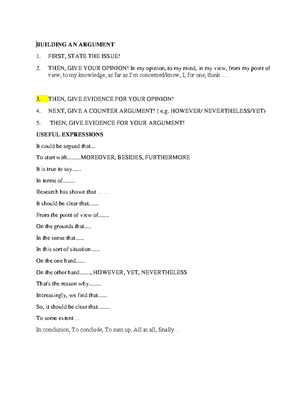 Building an argument Homework Stefan Ion Daniela - BUILDING AN ARGUMENT ...