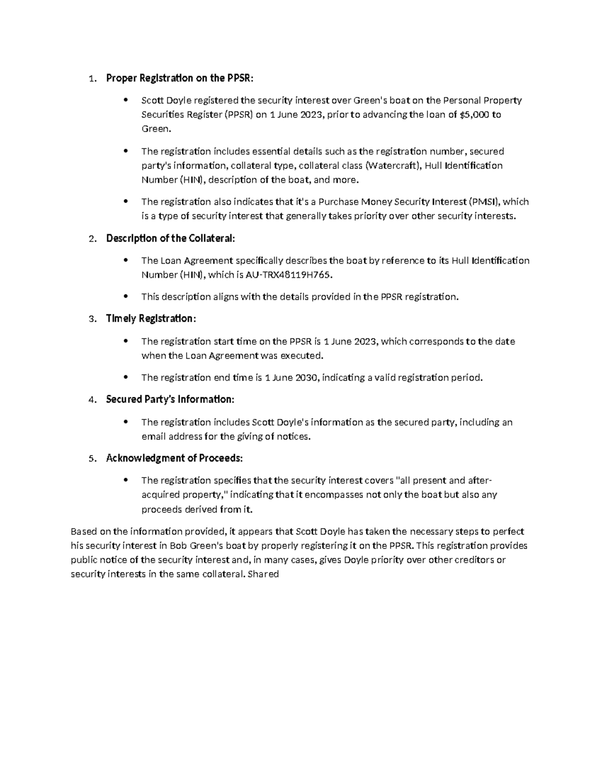 Proper Registration on the PPSR - 1. Proper Registration on the PPSR ...