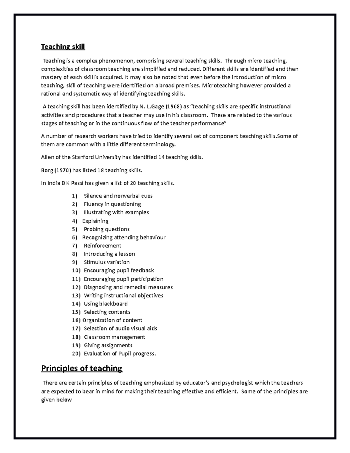 Teaching skill - Teaching skill Teaching is a complex phenomenon ...