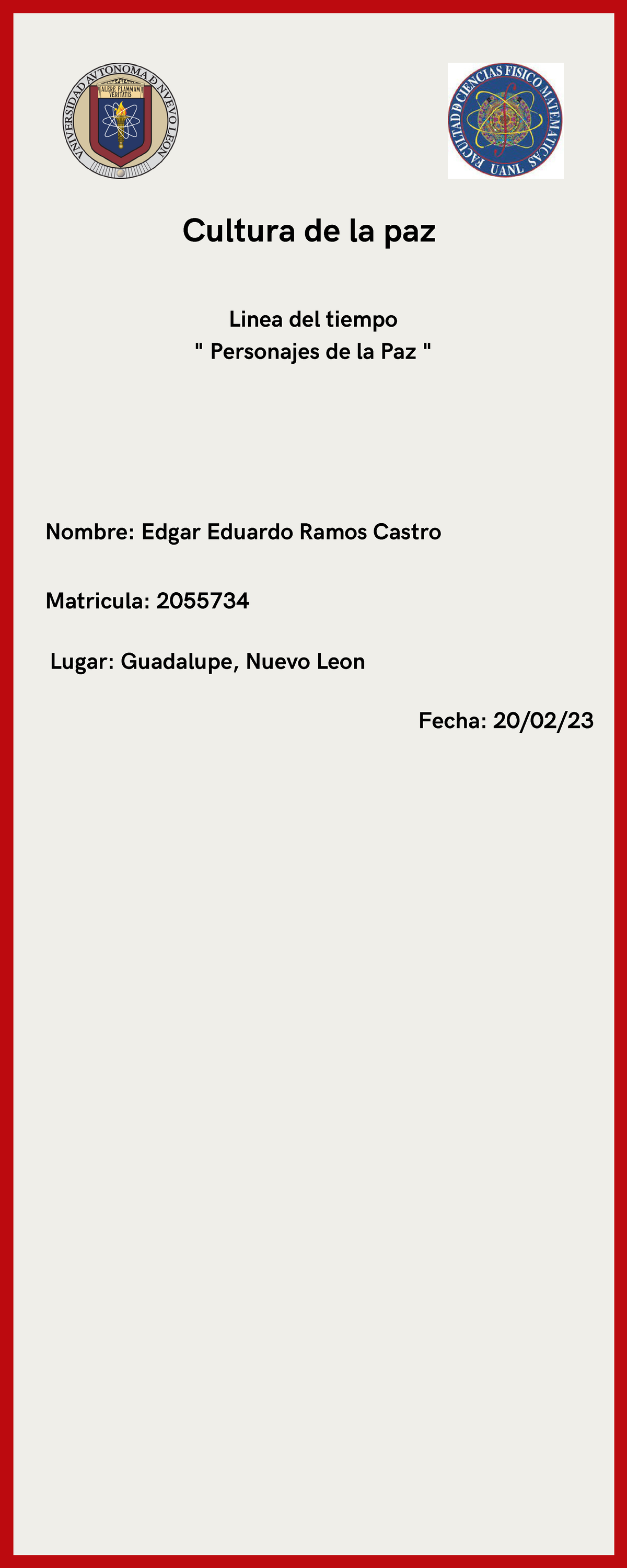 Linea del tiempo Personajes de la paz - Cultura de la paz Linea del ...