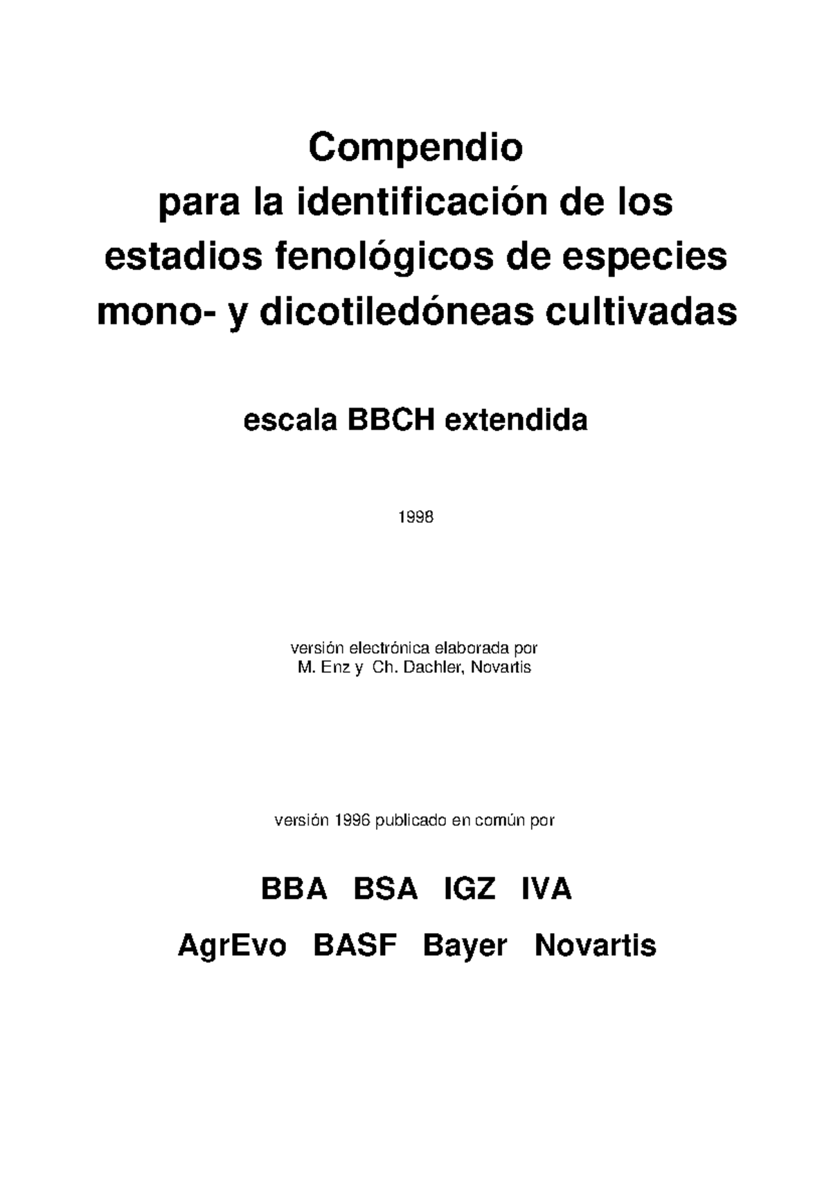 Escala fenologica BBCH - Compendio para la identificación de los ...