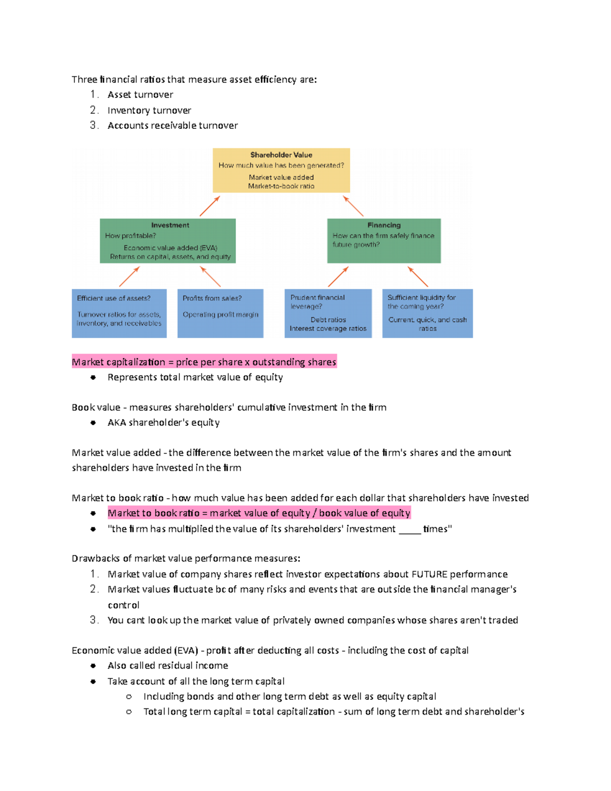 Chap 4 - Intro Finance - Three financial ratios that measure asset ...