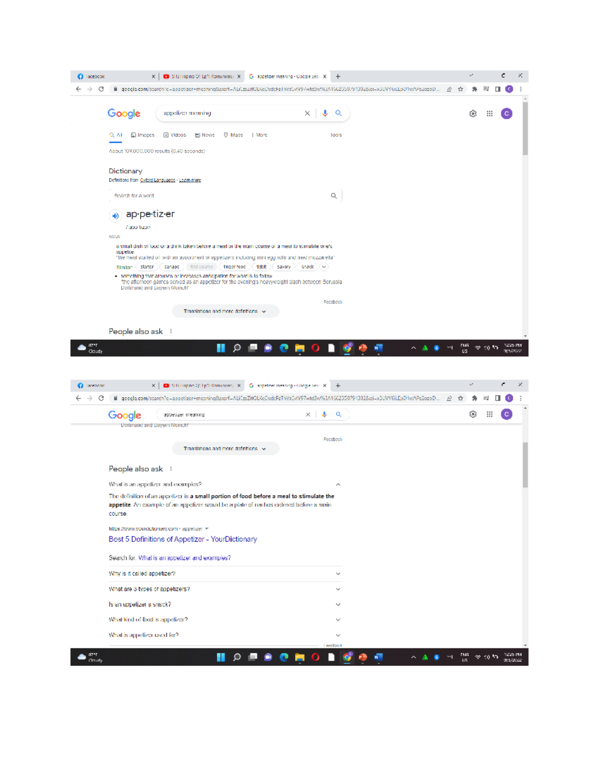Appetizer 2 - TVL-HOME ECONOMICS - COOKERY - Management - Studocu