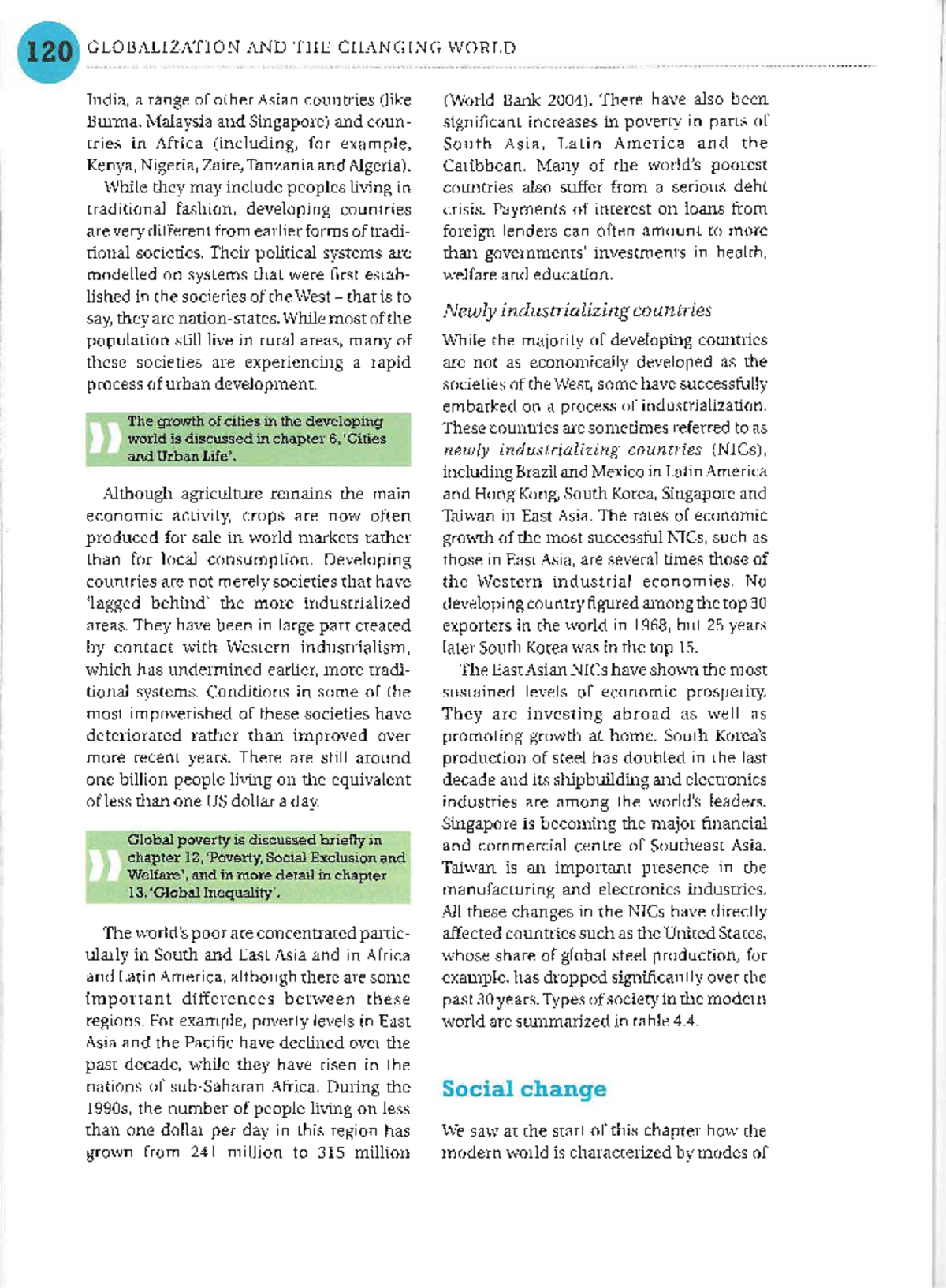 Material Social change and Globalization SOC 111 - GLOBALIZATION AND ...