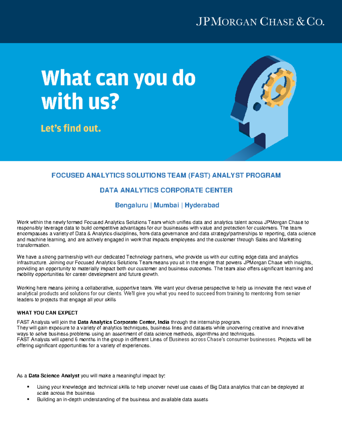 2024 FAST Internship Program - DACC - FOCUSED ANALYTICS SOLUTIONS TEAM (FAST) ANALYST PROGRAM ...