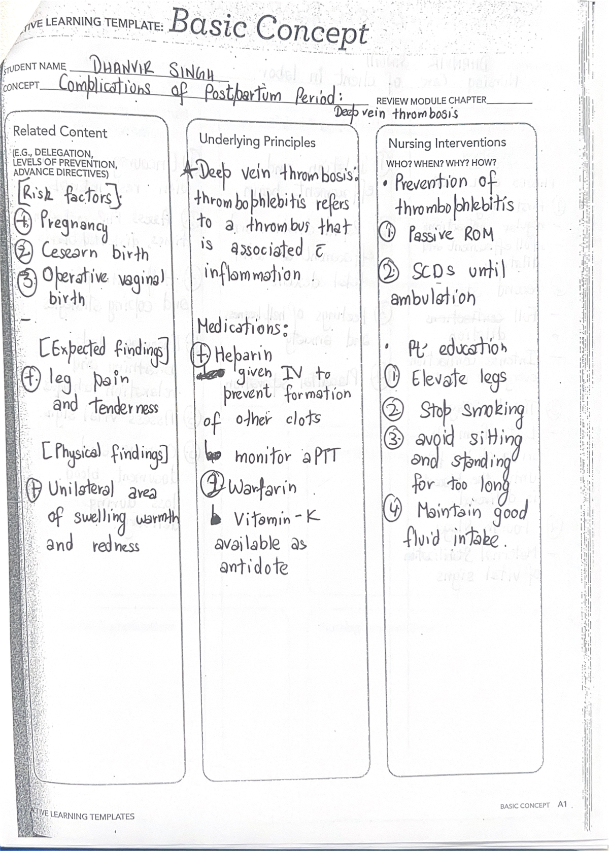 Reme 1 - Remediation - TIVE LEARNING TEMPLATE: Basic Concept STUDENT ...