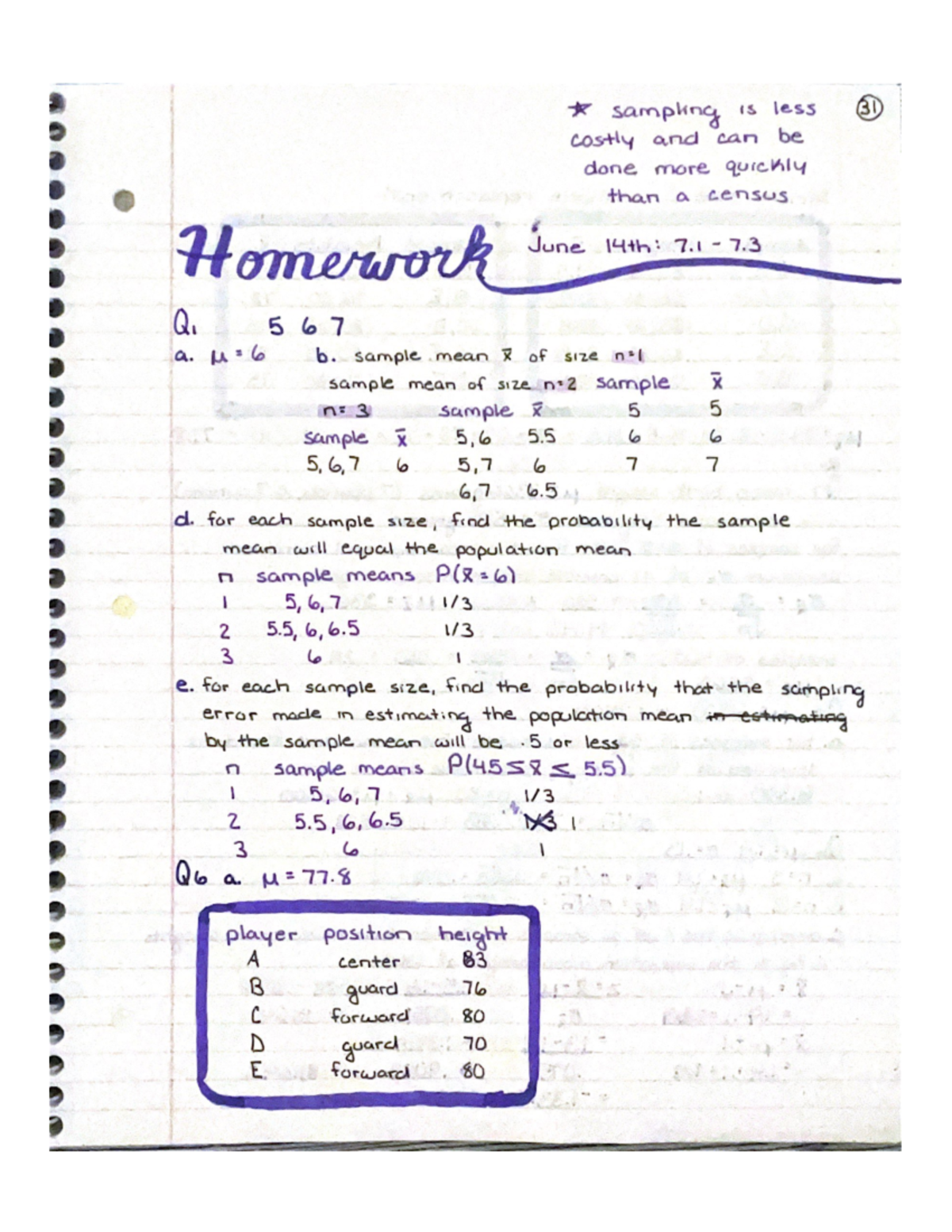 Chapter Seven Homework - stat152 - Studocu