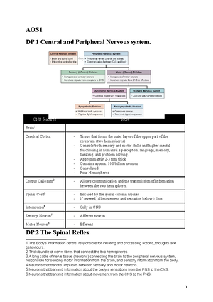 2019 prac sac - Practice sac - Unit 3 AOS 1 nervous system - Class A ...