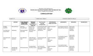 Curriculum-MAP- ICT 8 - asd - CURRICULUM MAP SUBJECT: ICT GRADE LEVEL ...