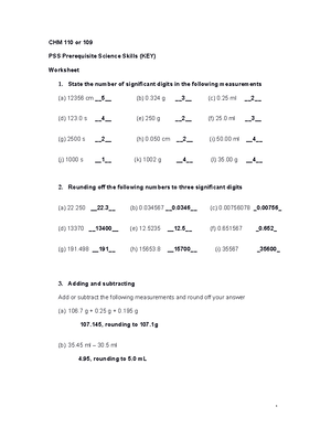01 Key to Worksheet PSS Prerequisite Science Skills - CHM 110 or 109 ...