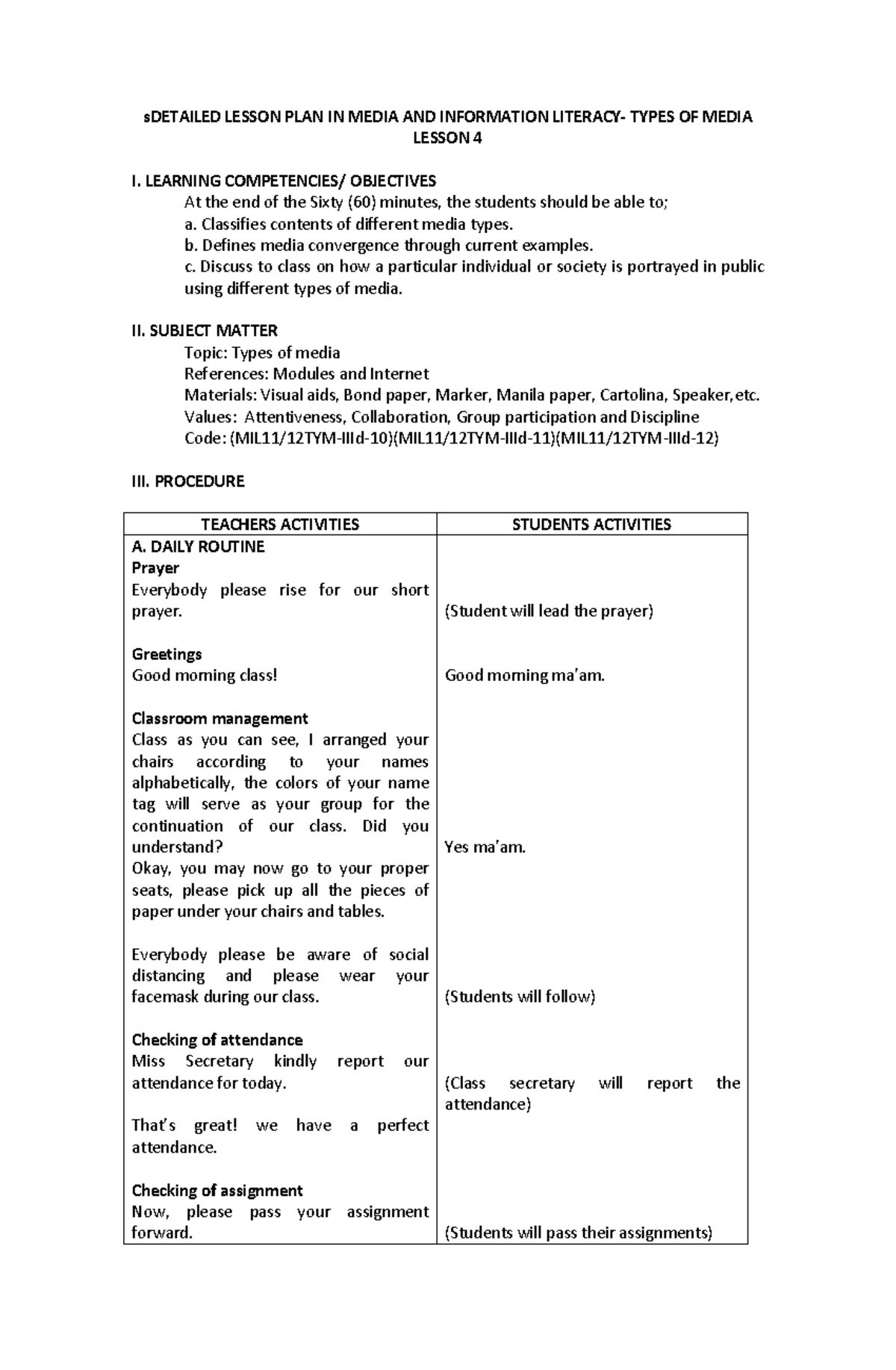 EMMA LP FOR DEMO - Sample of Lesson Plan Documents - sDETAILED LESSON ...