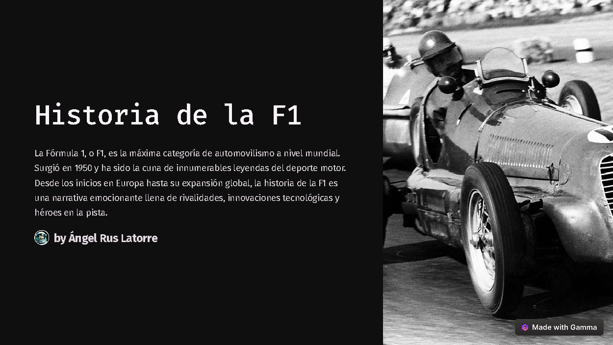 Completo - Historia de españa - Historia de la F La Fórmula 1, o F1, es ...