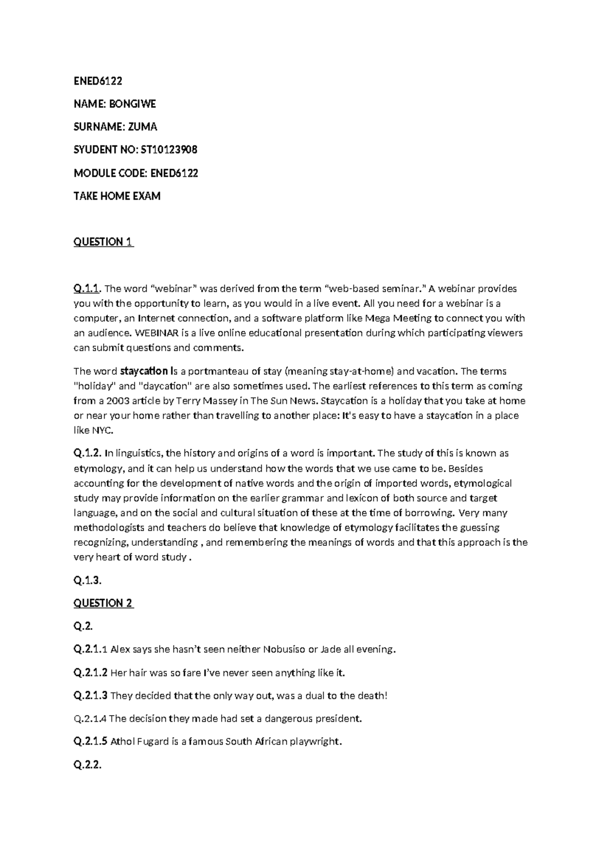 ENED6122 - Summary Bachelors Degree in Education -Intermediate phase ...