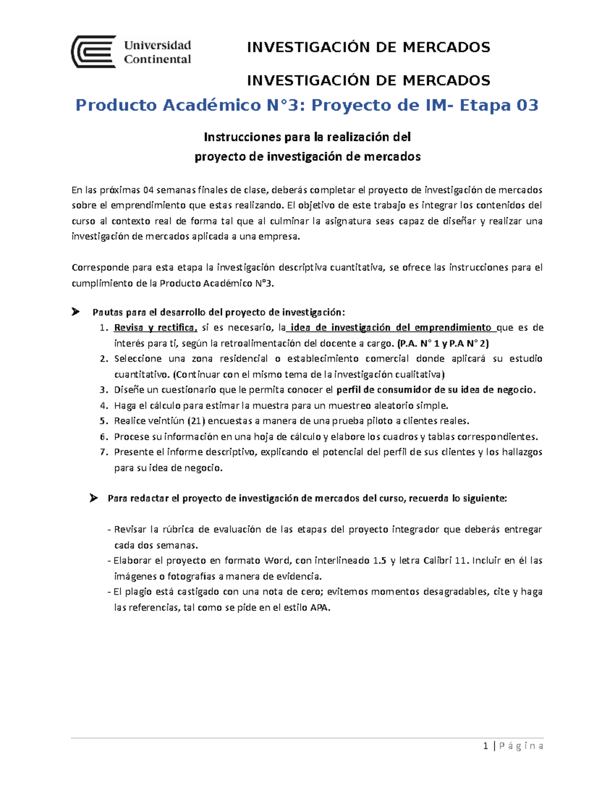 Producto Académico N 3 -proyecto parte 3 - Producto Académico N°3: Proyecto de IM- Etapa 03 ...