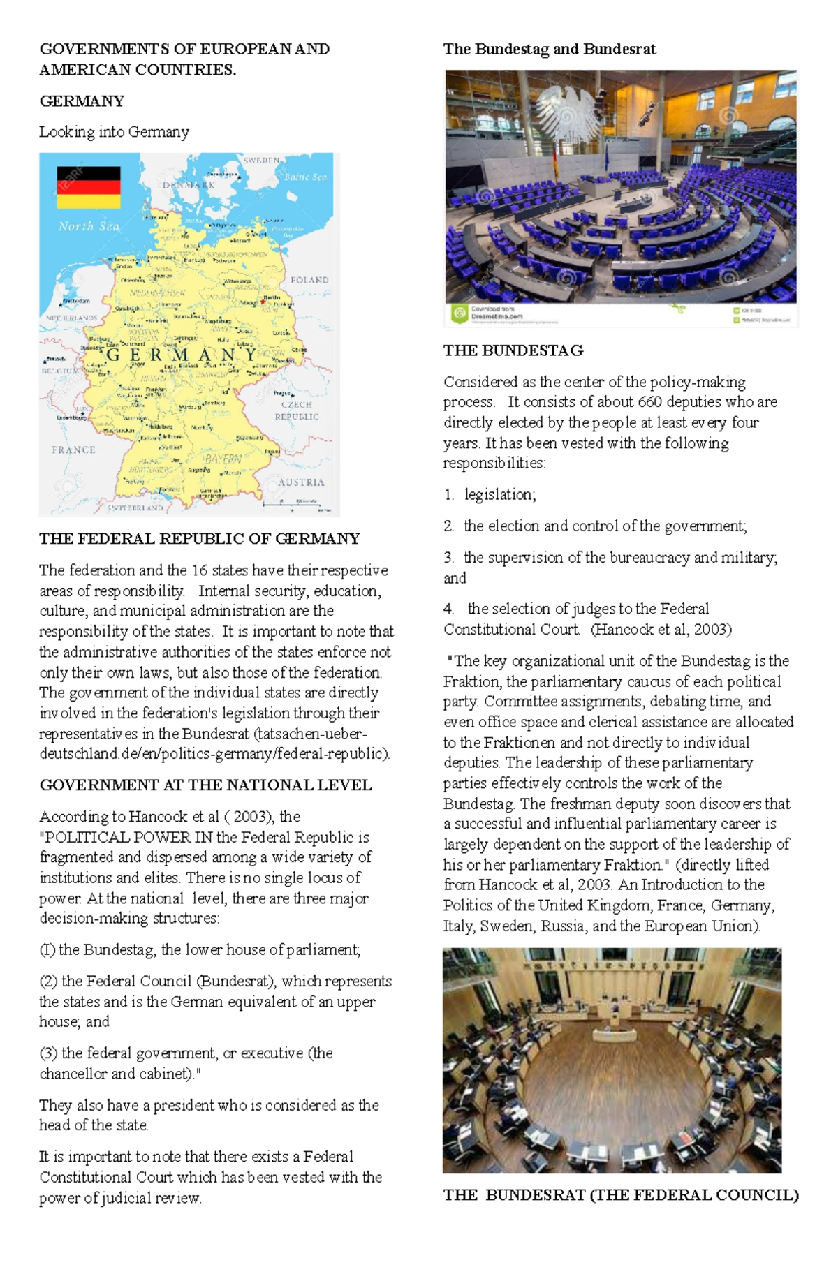 [ Governments OF European AND American Countries] Germany - GOVERNMENTS ...