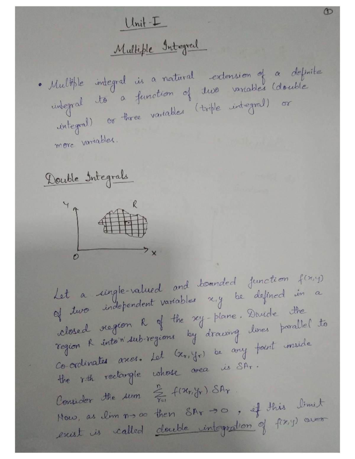 Unit-I Notes - Advanced Calculus and complex analysis - Studocu