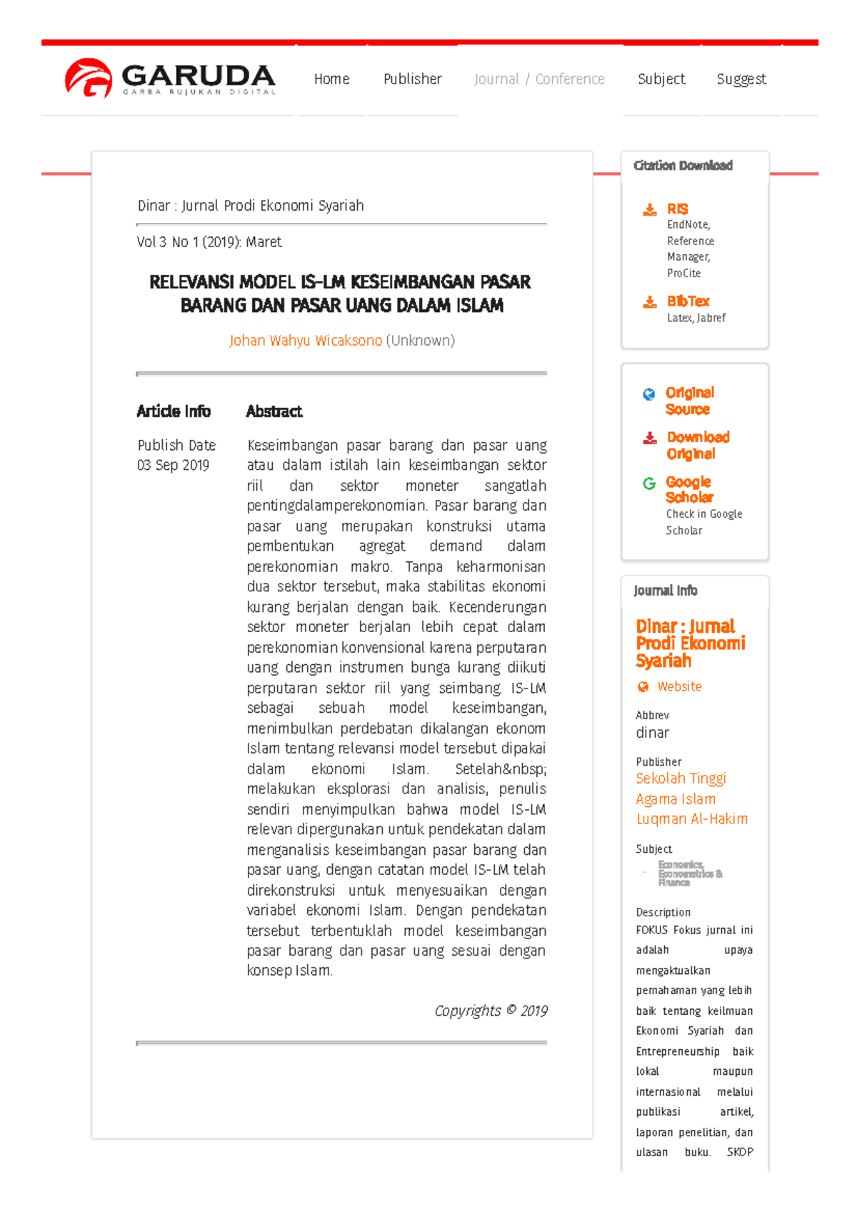 Garuda - Garba Rujukan Digital - Home Publisher Journal / Conference ...