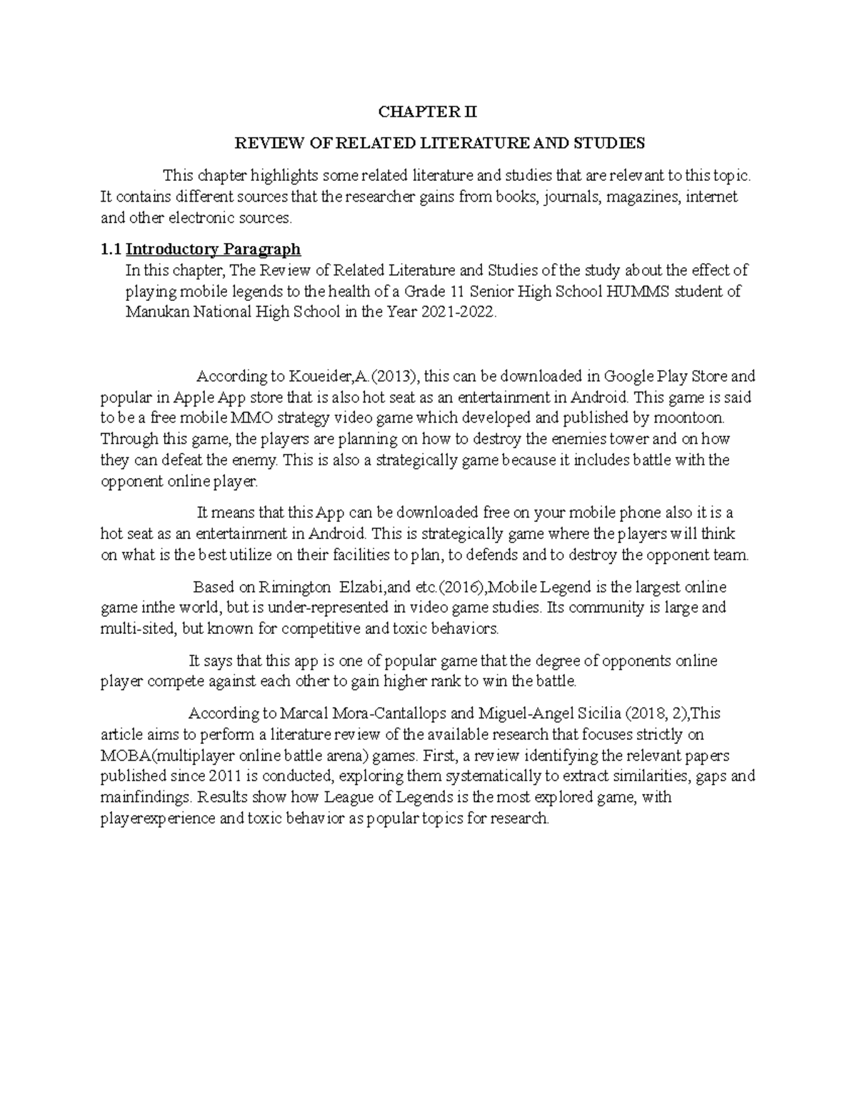 Chapter 2 - CHAPTER II REVIEW OF RELATED LITERATURE AND STUDIES This ...