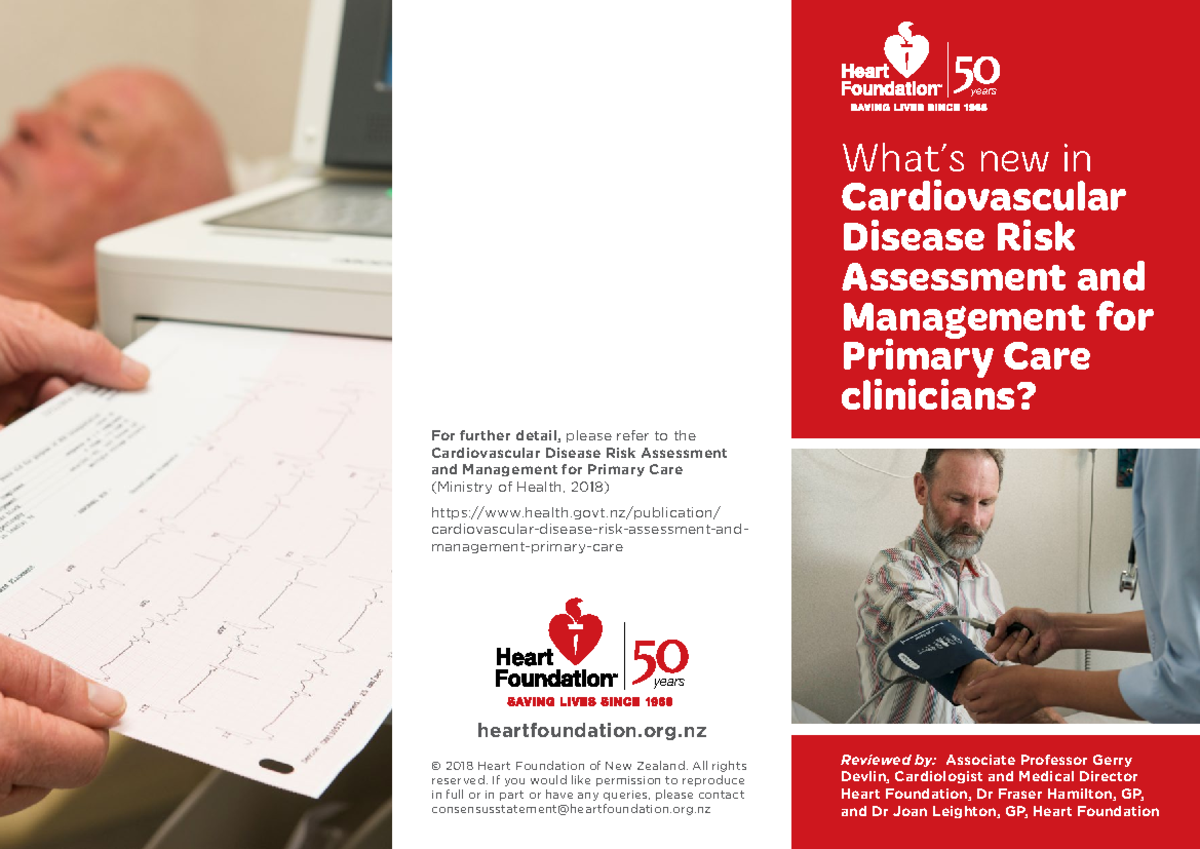 CVD risk assessment summary - What’s new in Cardiovascular Disease Risk Assessment and ...
