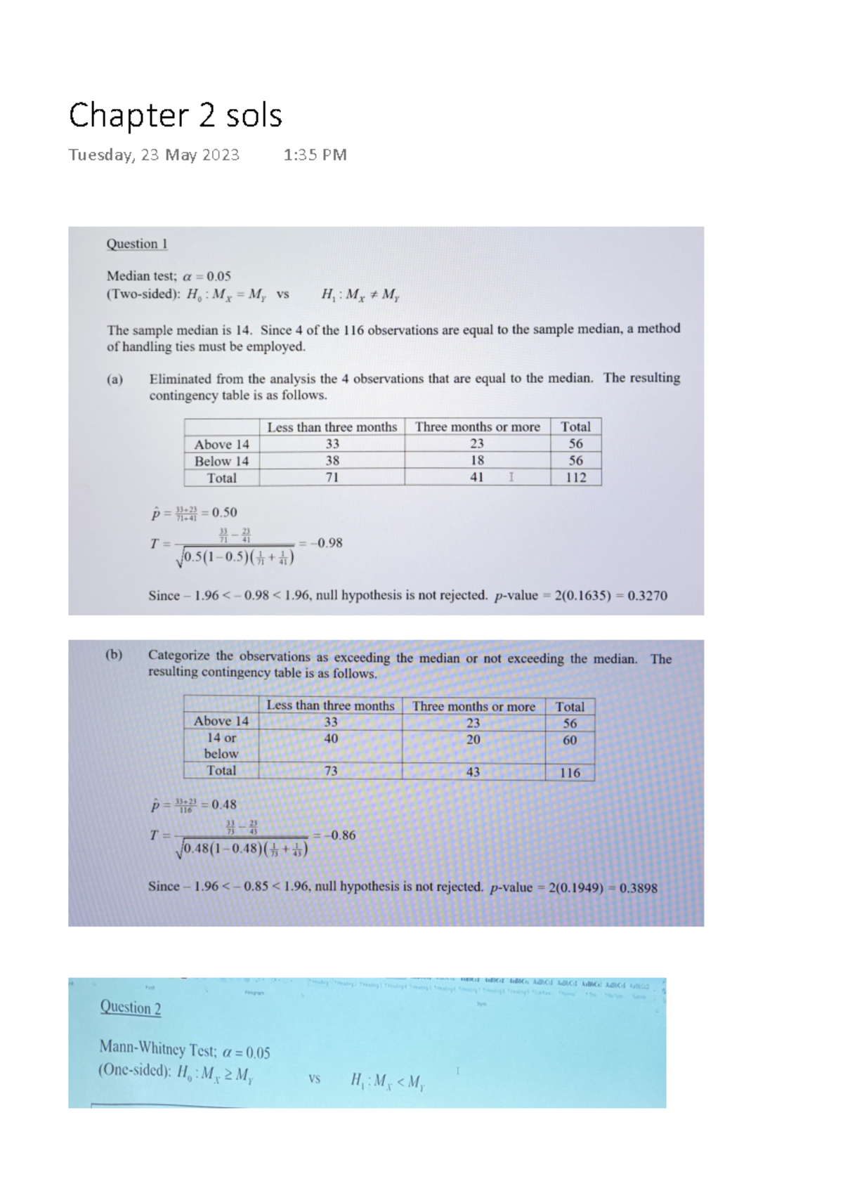 Chapter 2 additional exercises solutions - Applied Science - Chapter 2 sols Tuesday, 23 May 2023 ...