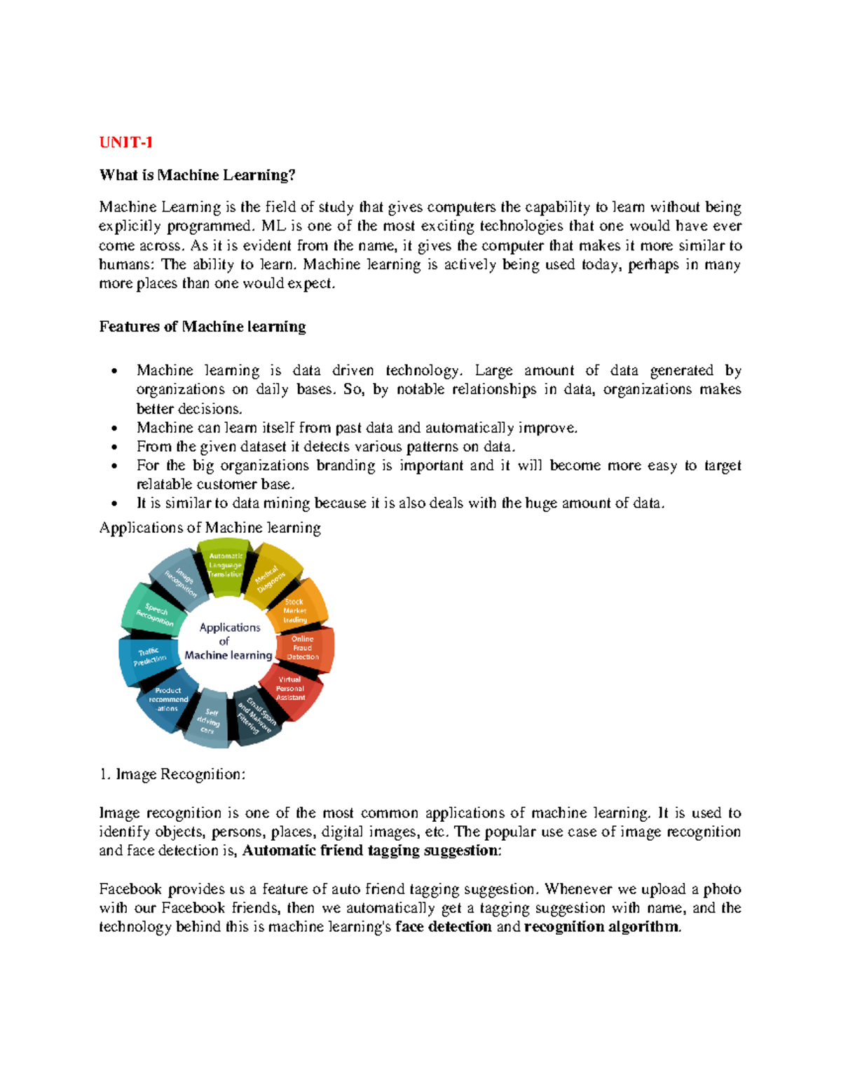 Machine Learning - simple and easy - UNIT- What is Machine Learning ...