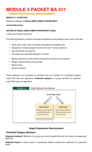 Module 7 Packet BA 311 - MODULE 7 PACKET BA 311 – HUMAN RESOURCE ...