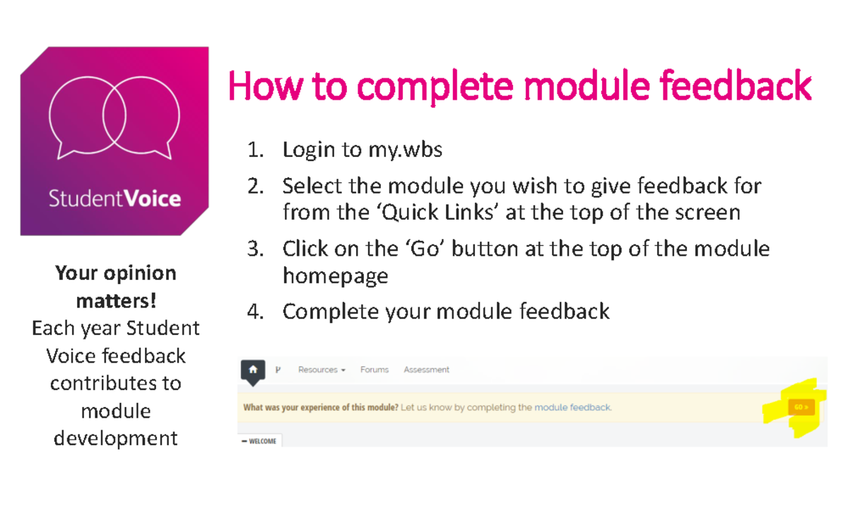 Lecture 1 Recap wbslive 1 - How to complete module feedback 1. Login to my 2. Select the module ...