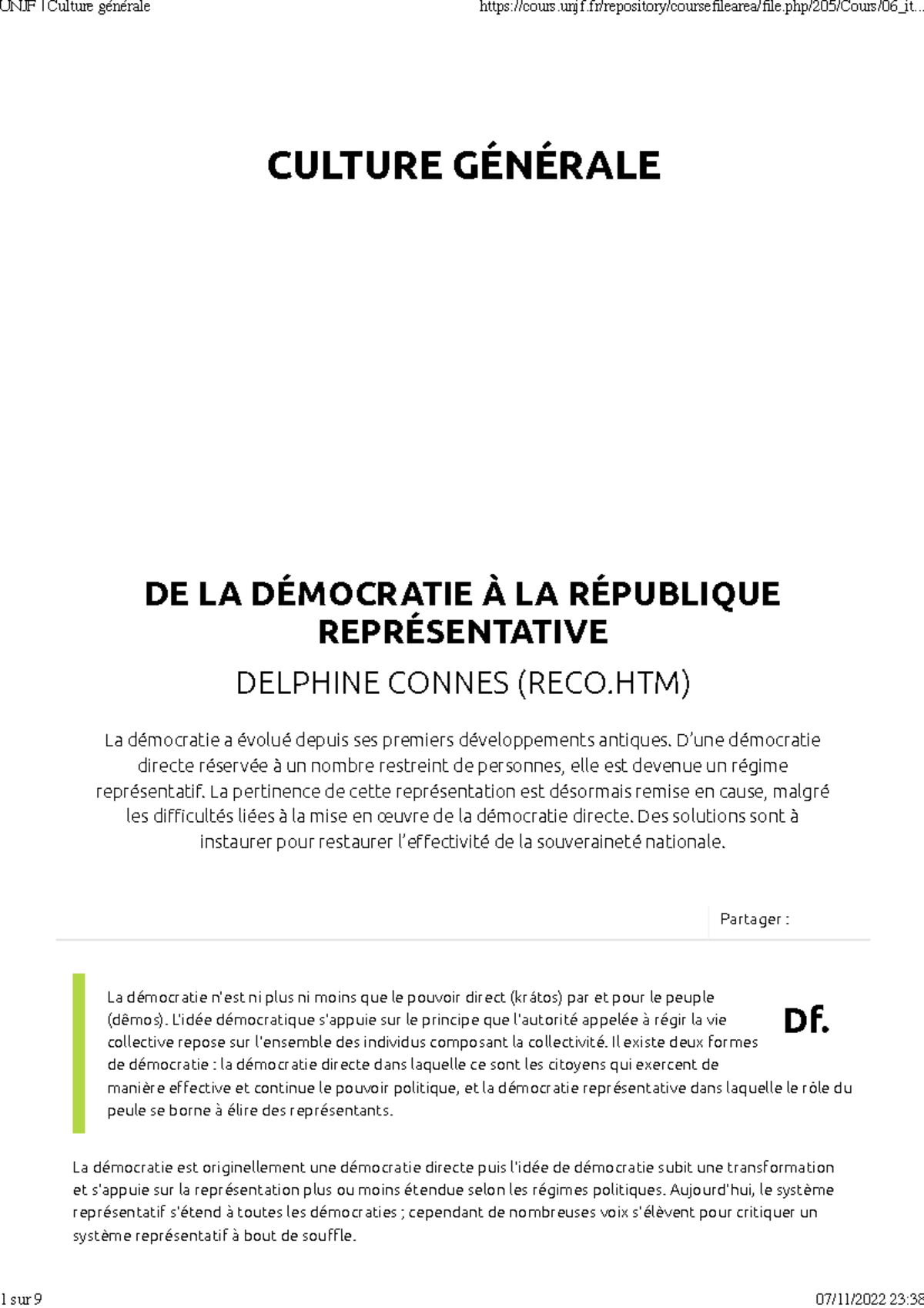 6-De la démocratie à la République représentative - CULTURE GÉNÉRALE DE ...