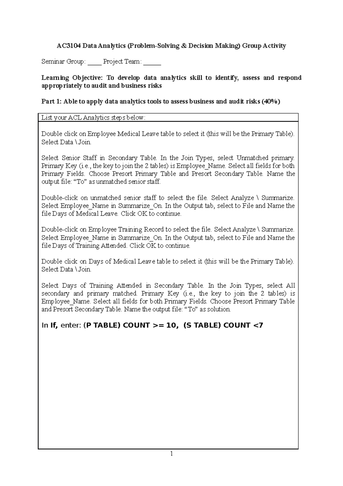 Sgxty-Data Analytics Exercise Answer - AC3104 Data Analytics (Problem ...