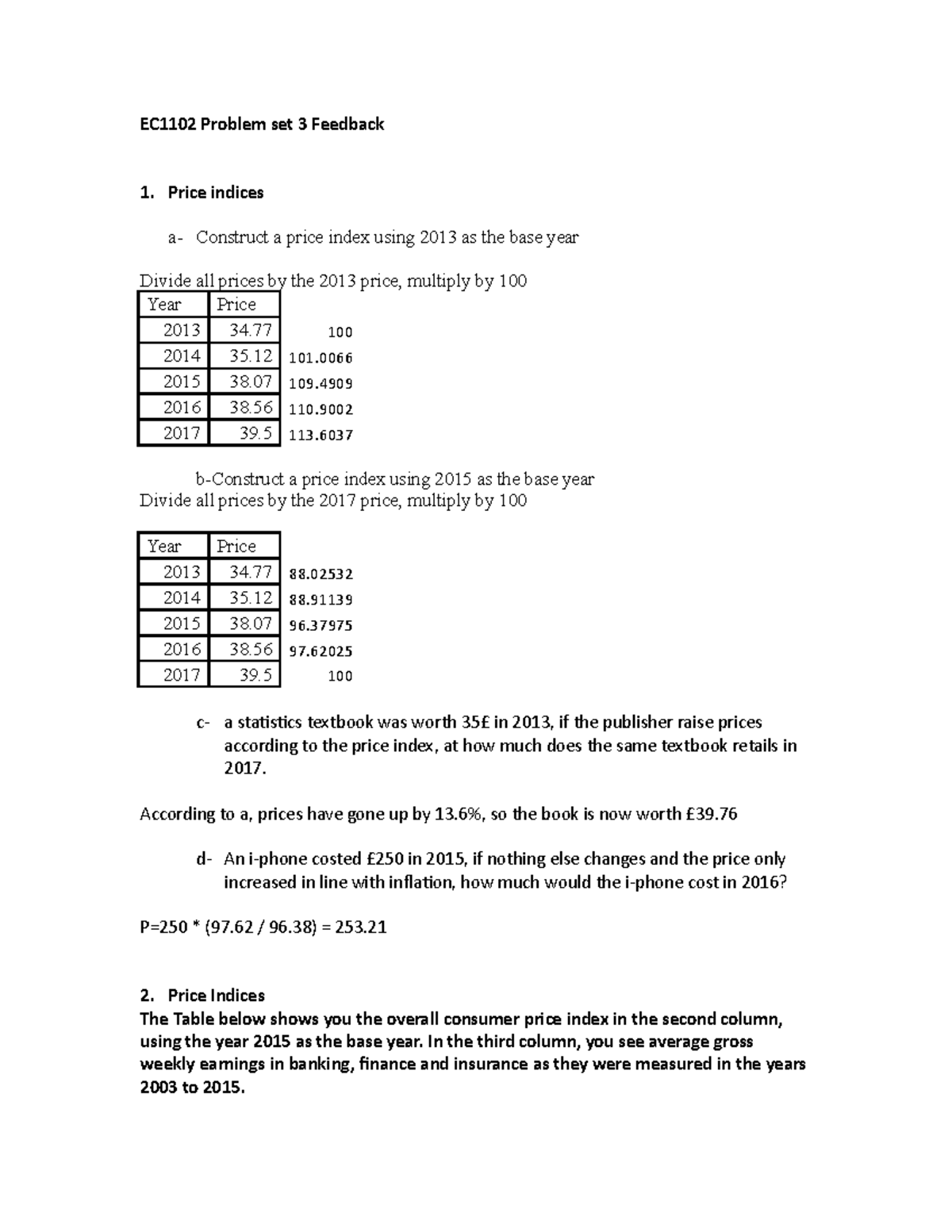 Economics Problem Sets and Exercises - Studocu