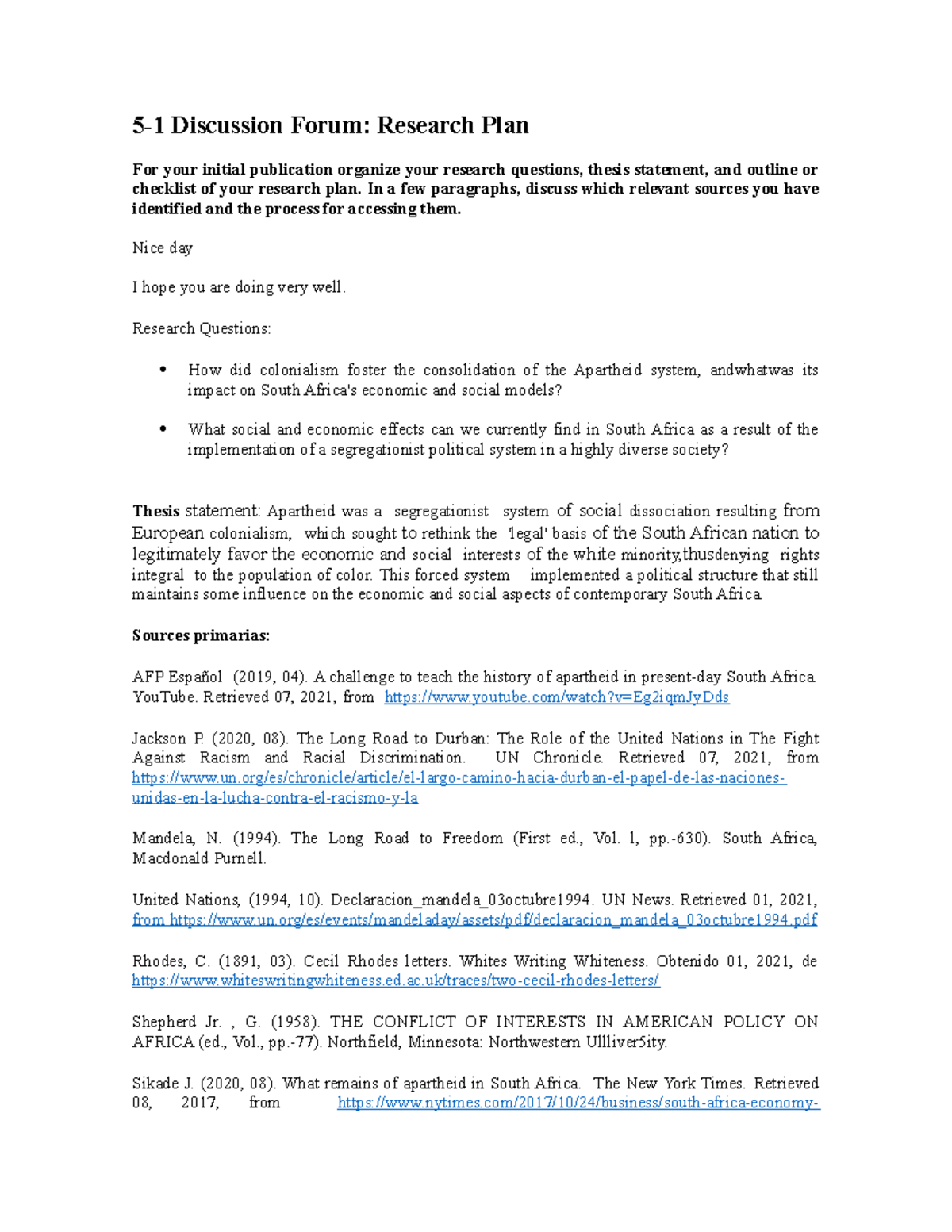 History 100, Module 5, Discussion Board - 5-1 Discussion Forum ...