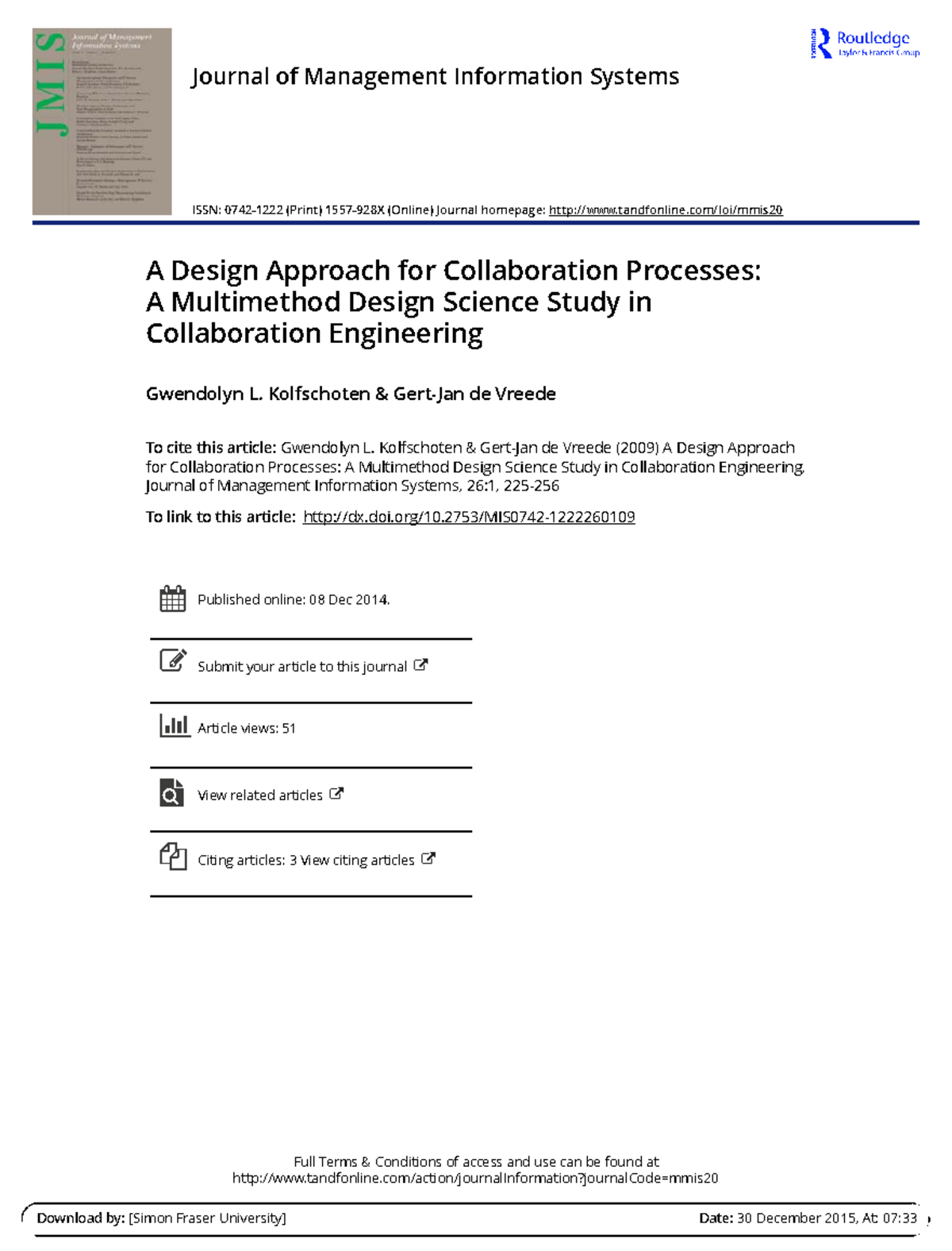 A Design Approach for Collaboration Processes A Multimethod Design ...