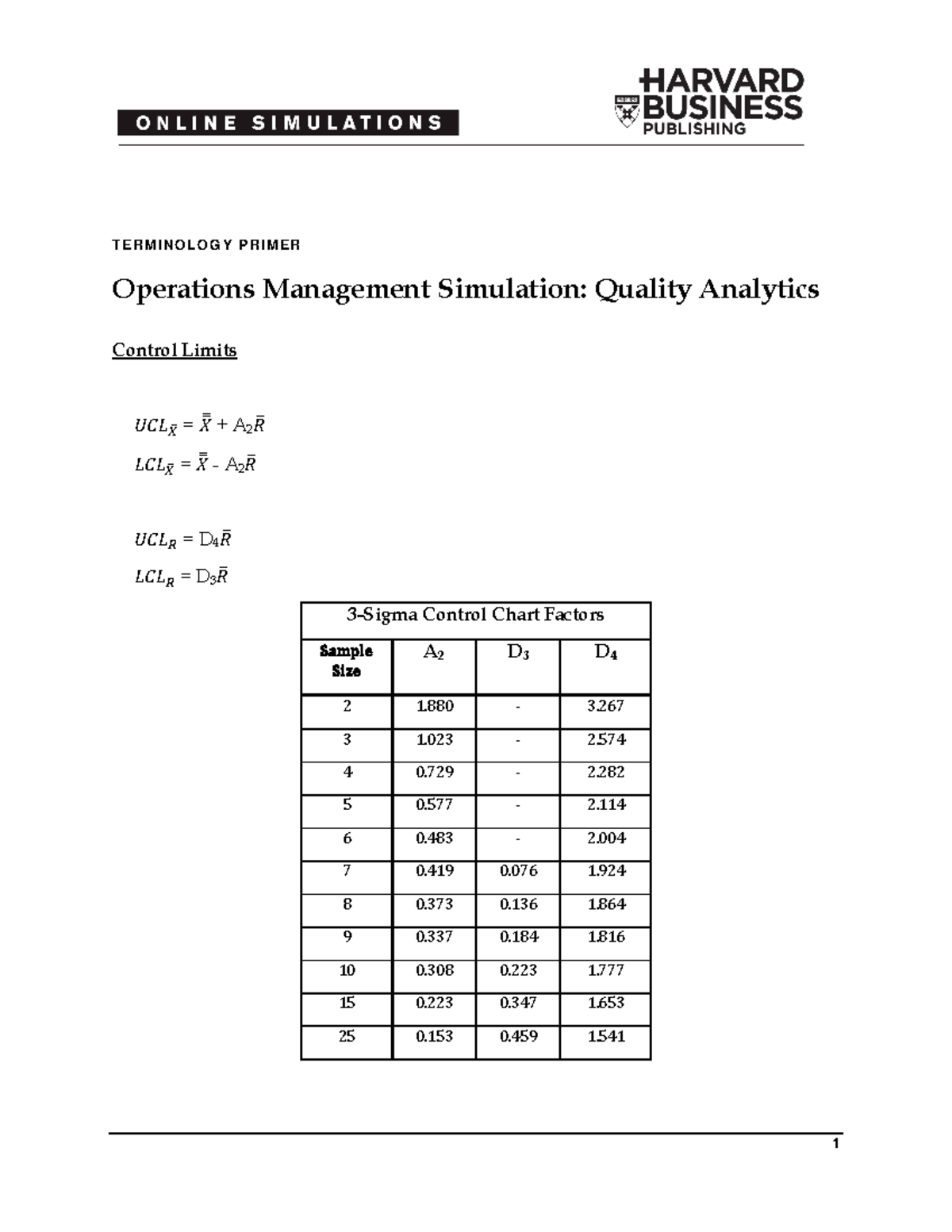 Formula sheet - Lecture notes 10 - TERMINOLOGY PRIMER Operations ...