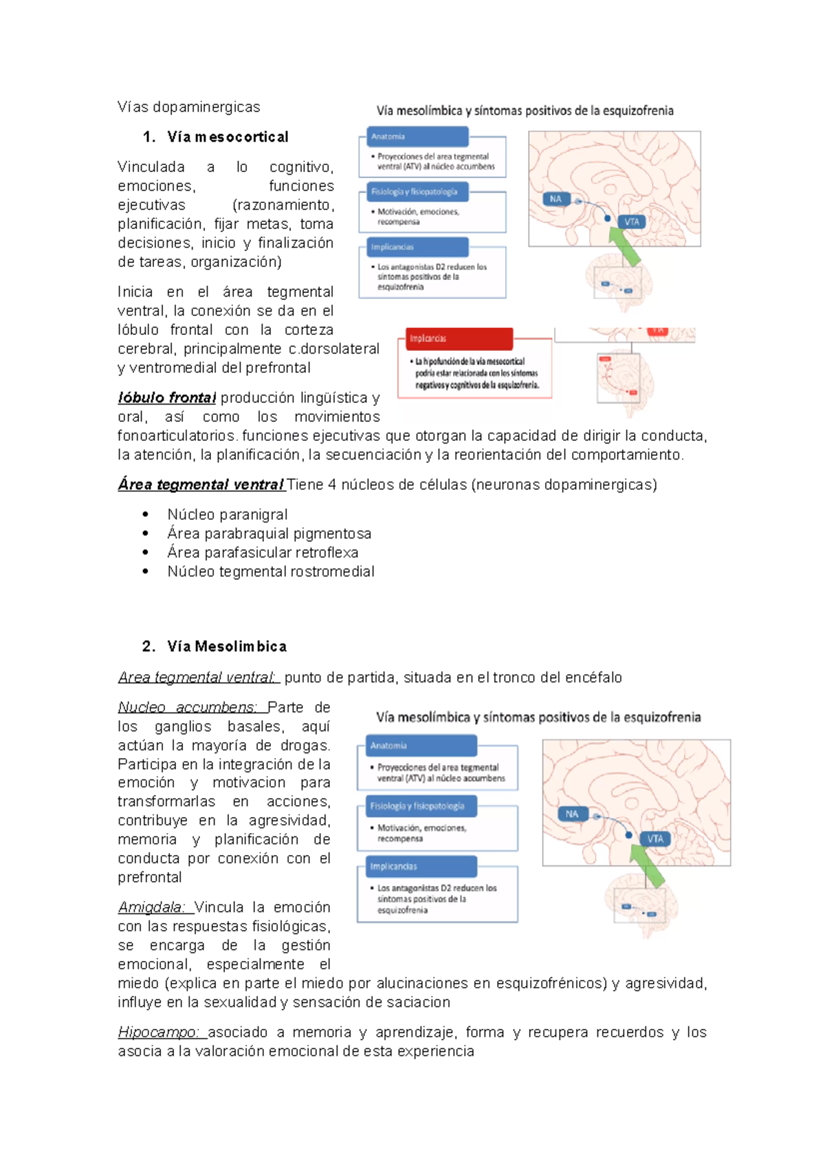 Vías dopaminergicas salud mental - Vías dopaminergicas 1. Vía ...
