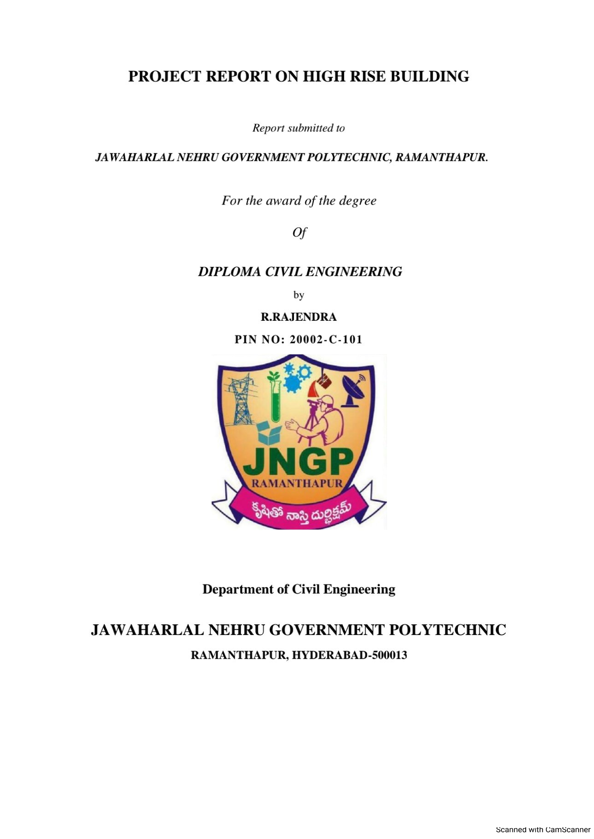 Jngp project report - It is about the high rise buildings - PROJECT ...